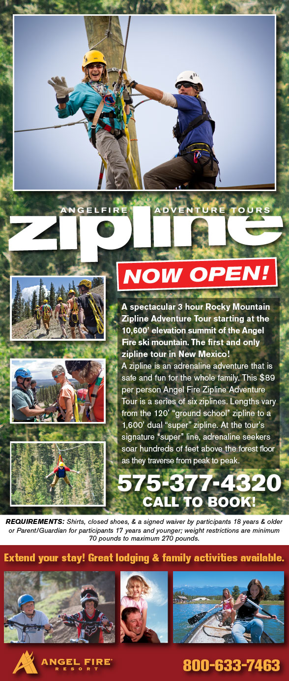 Angel Fire Adventure Tours Zipline – Now Open! | Angel Fire, New Mexico