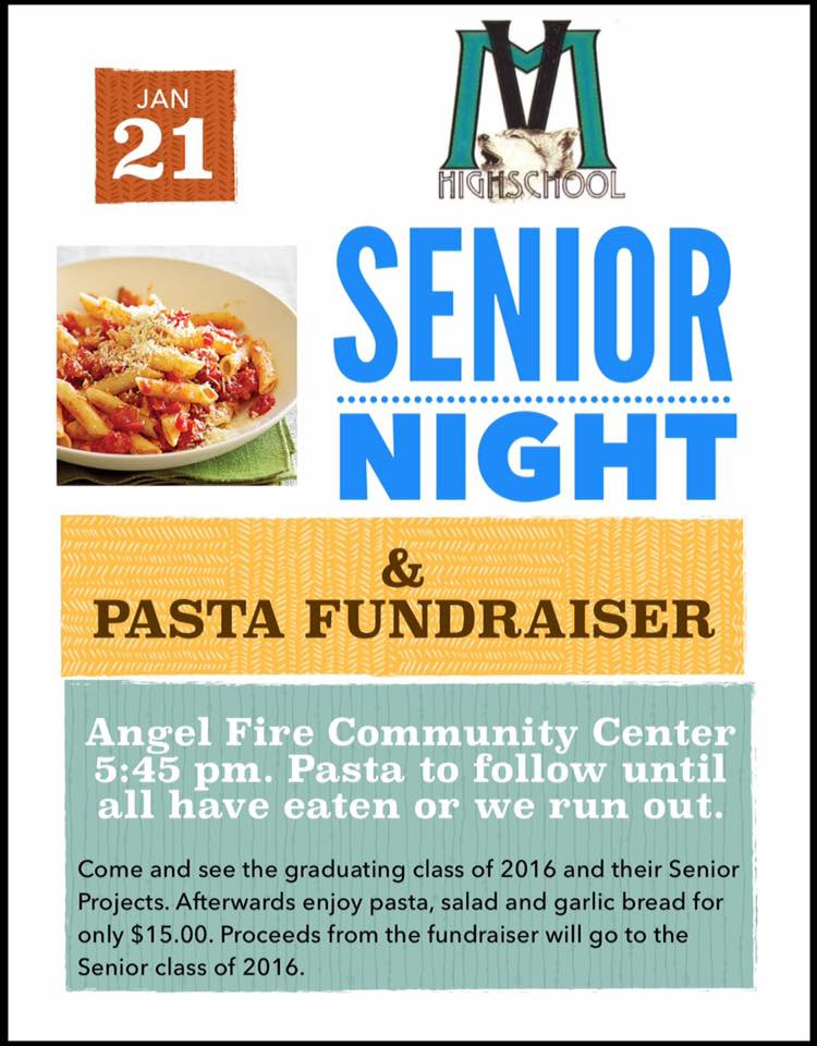 MVHS Senior Night & Pasta Fundraiser | Angel Fire, New Mexico